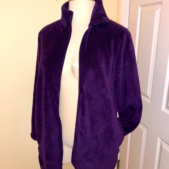 Catherines | Jackets & Coats | Purple Velvet Jacket | Poshmark